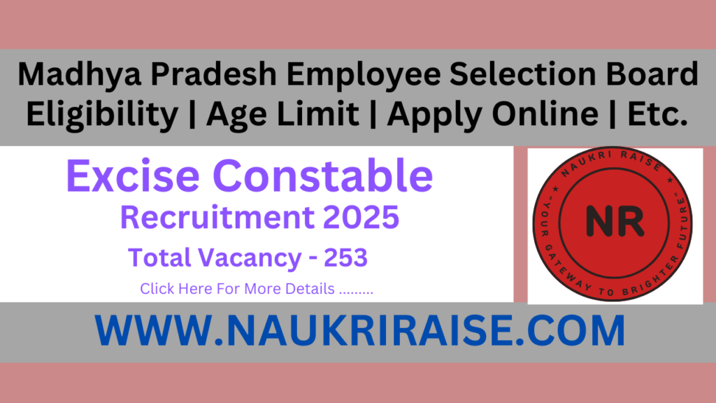 MPESB Excise Constable (Abkari sipahi) Recruitment 2024